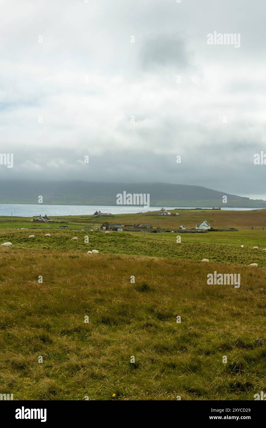 Papa Stour is one of the Shetland Islands in Scotland, with a ...
