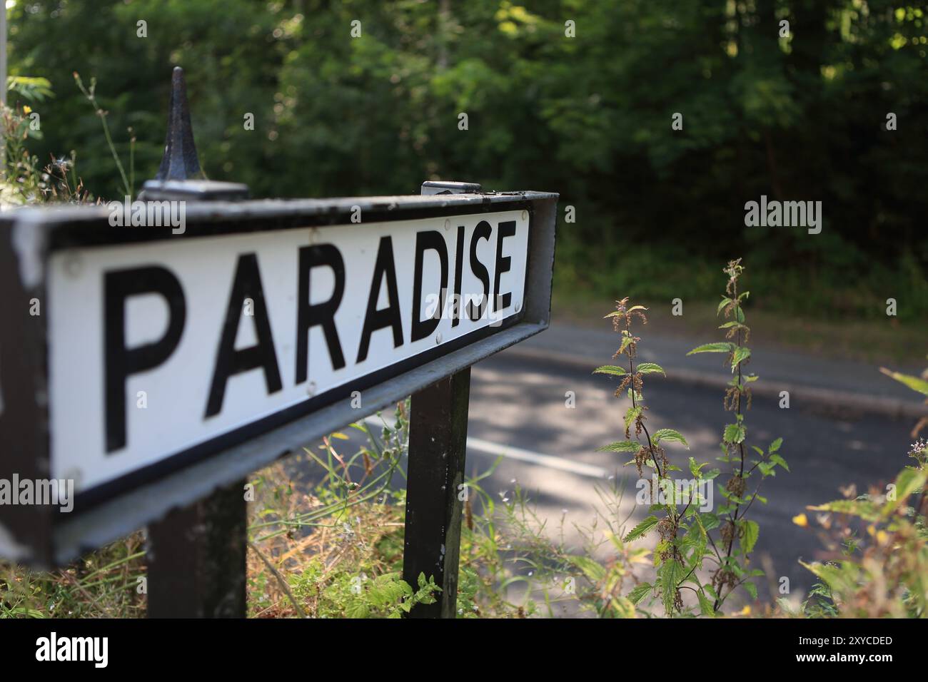 Paradise street sign hi-res stock photography and images - Alamy