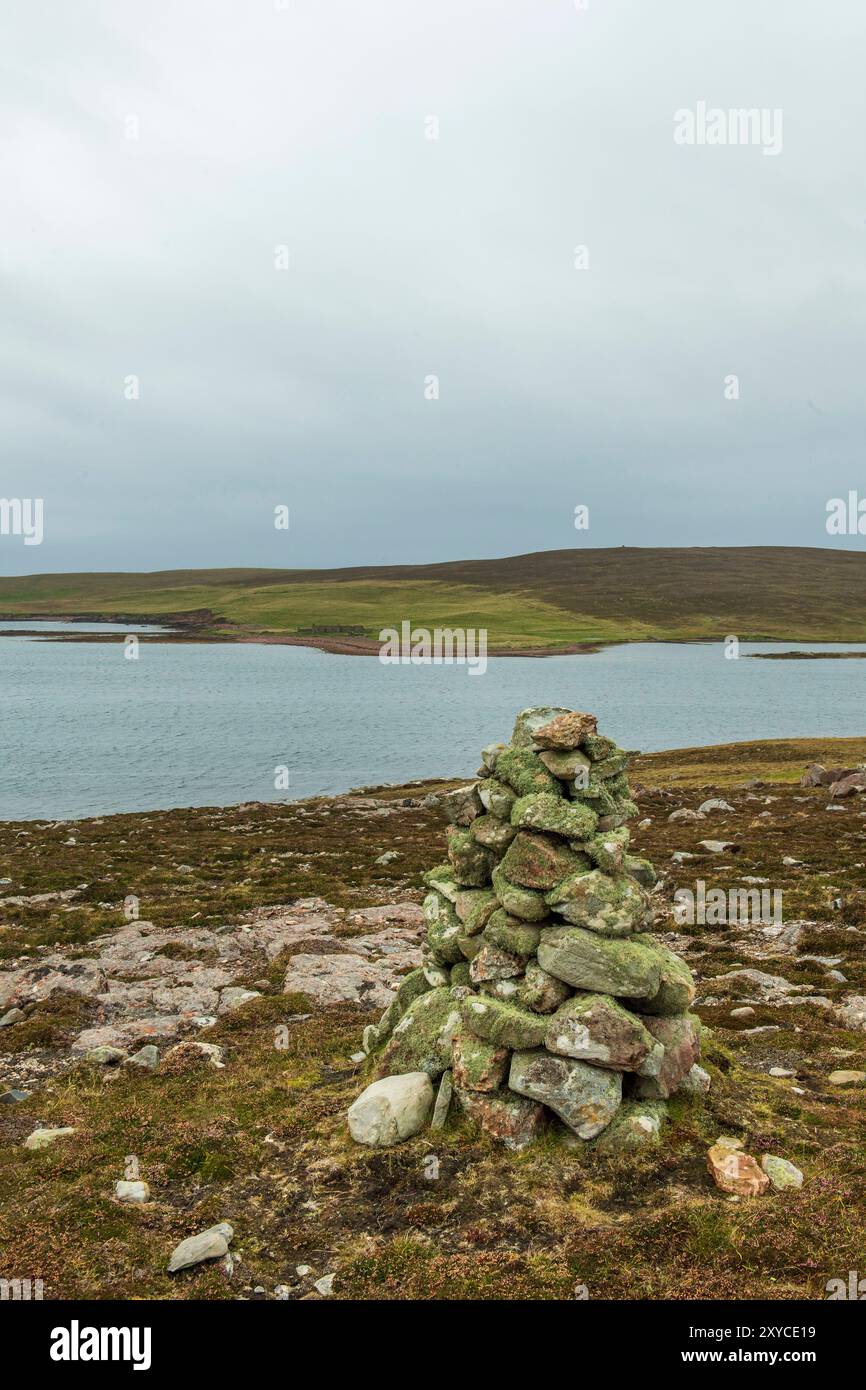 Papa Stour is one of the Shetland Islands in Scotland, with a ...