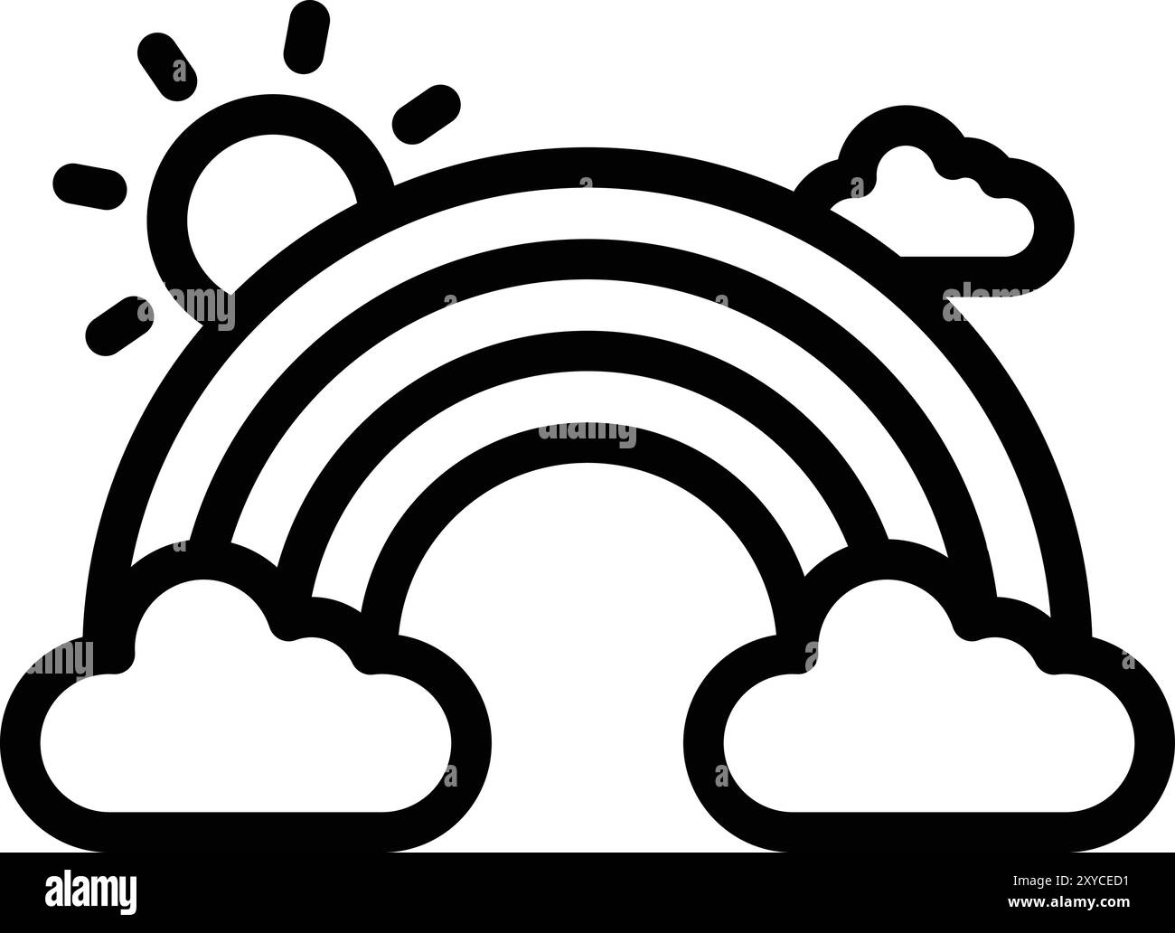 Rainbow clipart Black and White Stock Photos & Images - Alamy