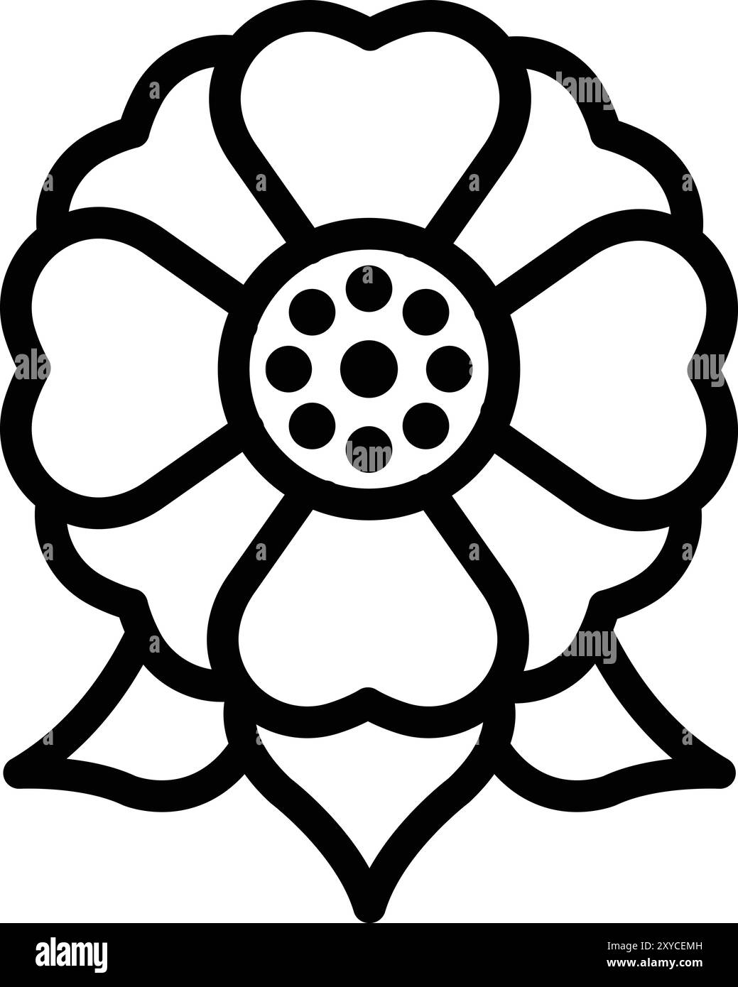 Flower icon vector image Black and White Stock Photos & Images - Alamy