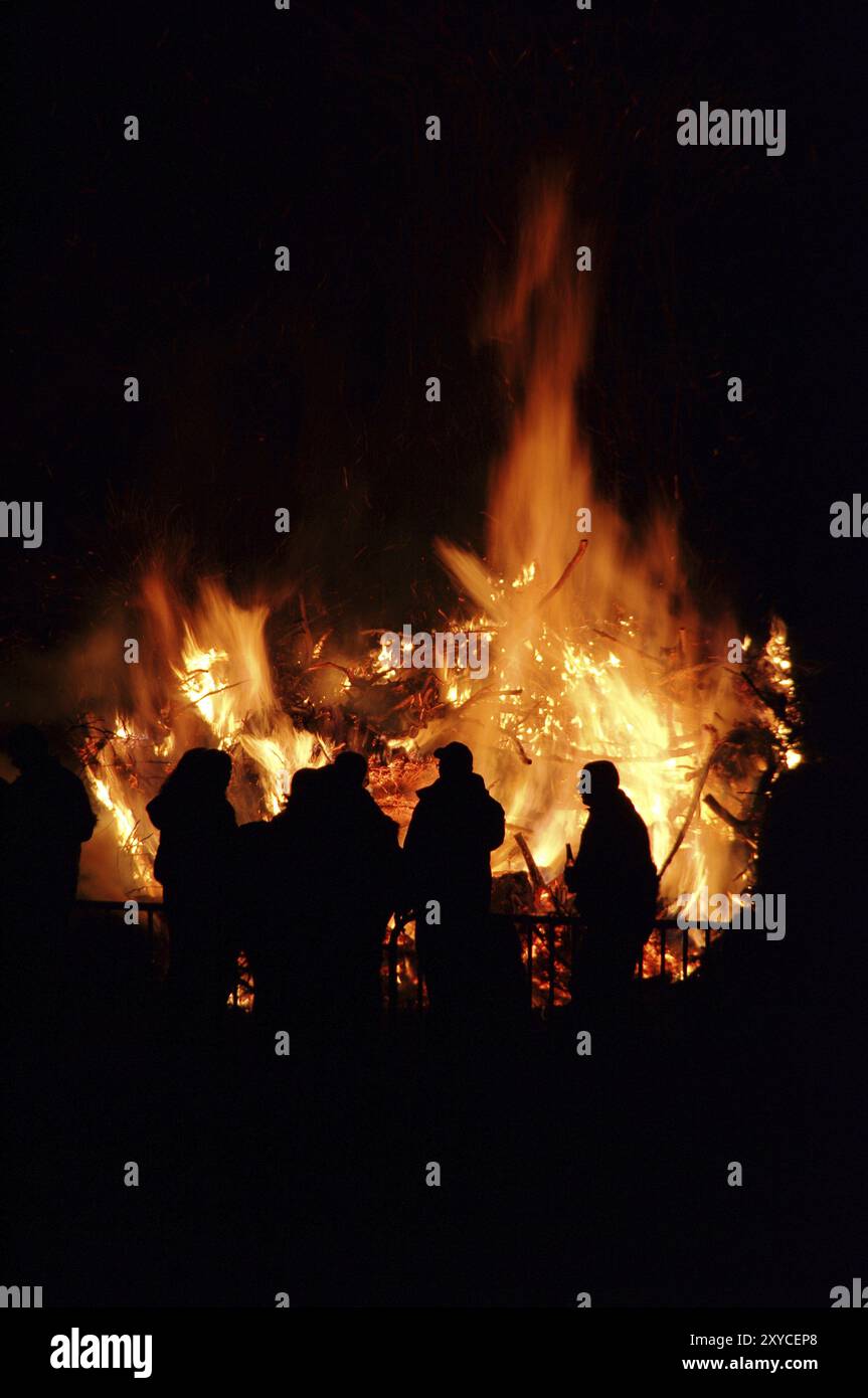 Witches' bonfire, Walpurgis Night bonfire Stock Photo - Alamy