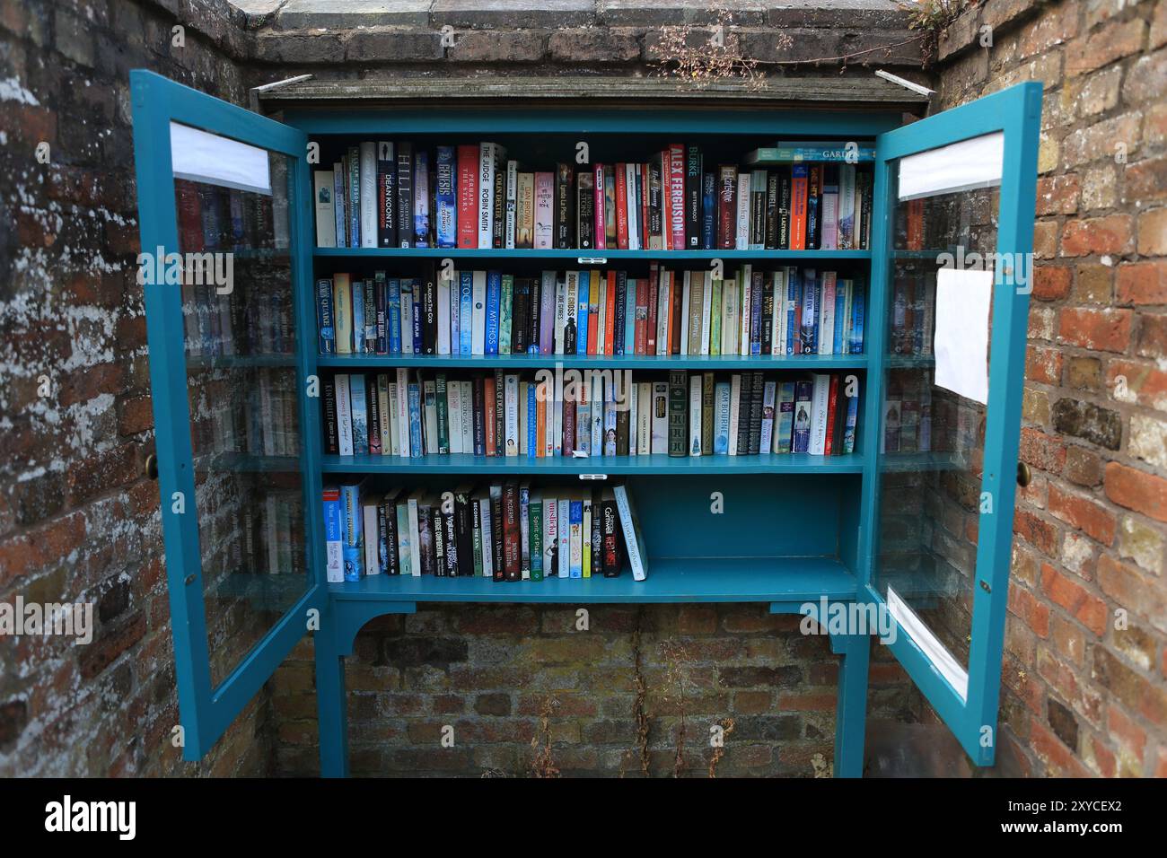 Coalbrookdale Free library Ironbridge Gorge street library cabinet with ...