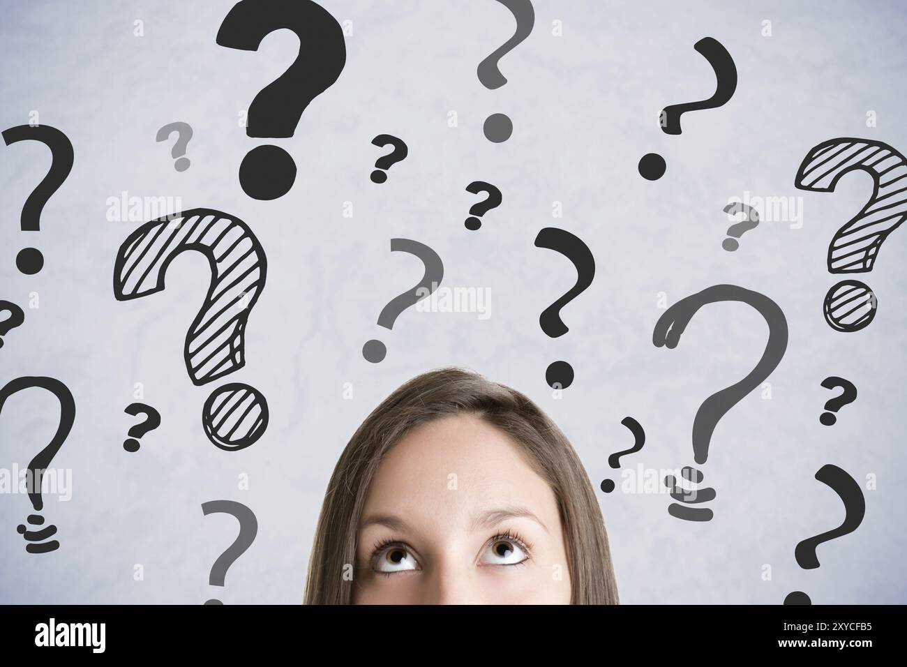 Many question marks thinking hi-res stock photography and images - Alamy