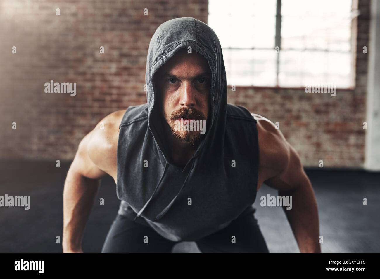 Man, bodybuilder and confident for workout at gym for bodybuilding ...