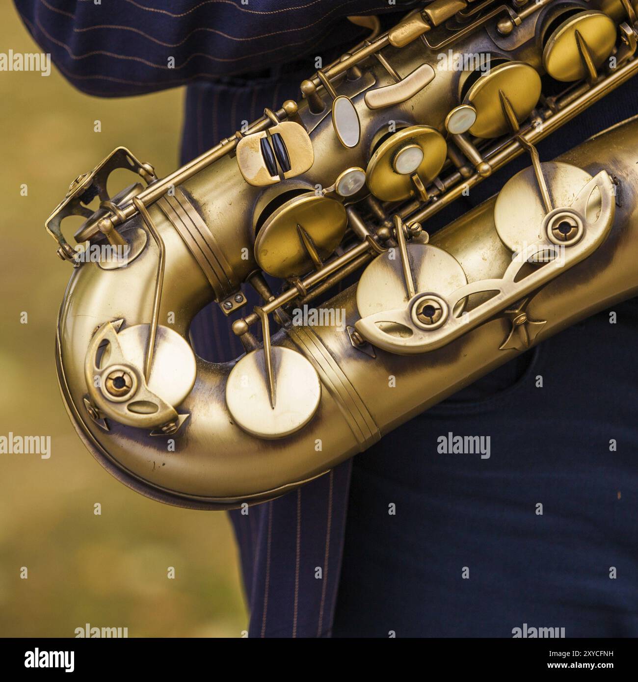 Detail of a saxophone Stock Photo - Alamy