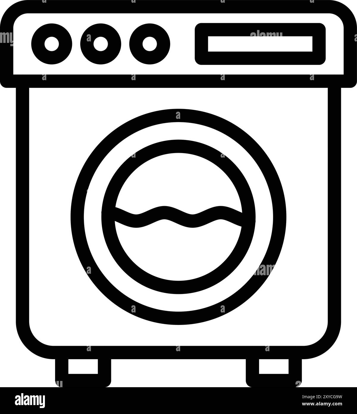 Washing machine Vector Icon Design Illustration Stock Vector Image ...