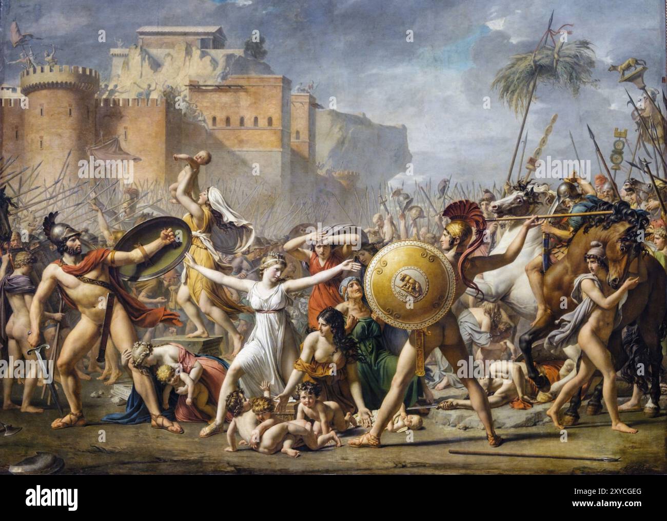 The abduction of the Sabines, Jacques-Louis David, Louvre Museum ...