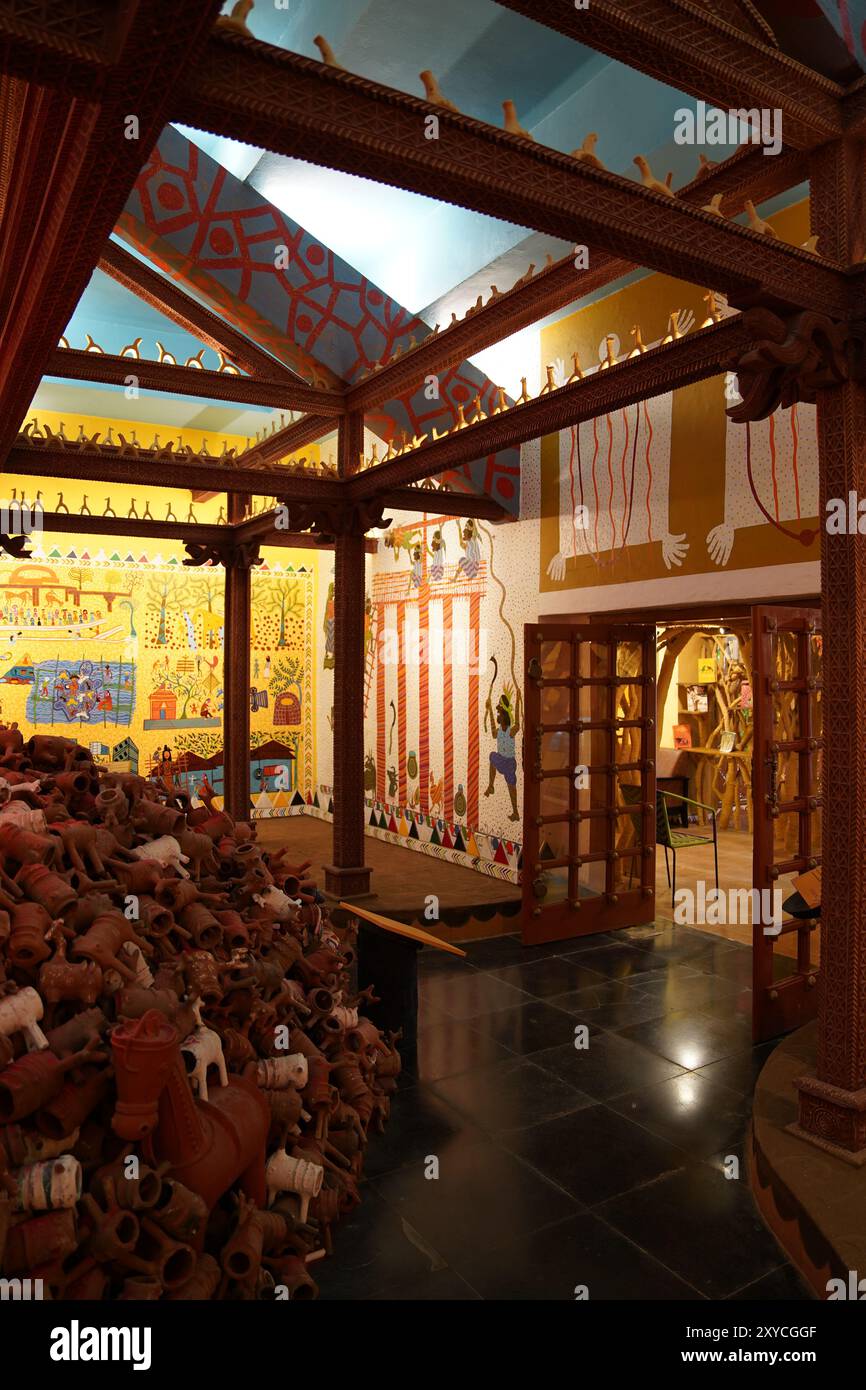 Folk arts inside the of Art Gallery. Cultural Village - AADIVART ...