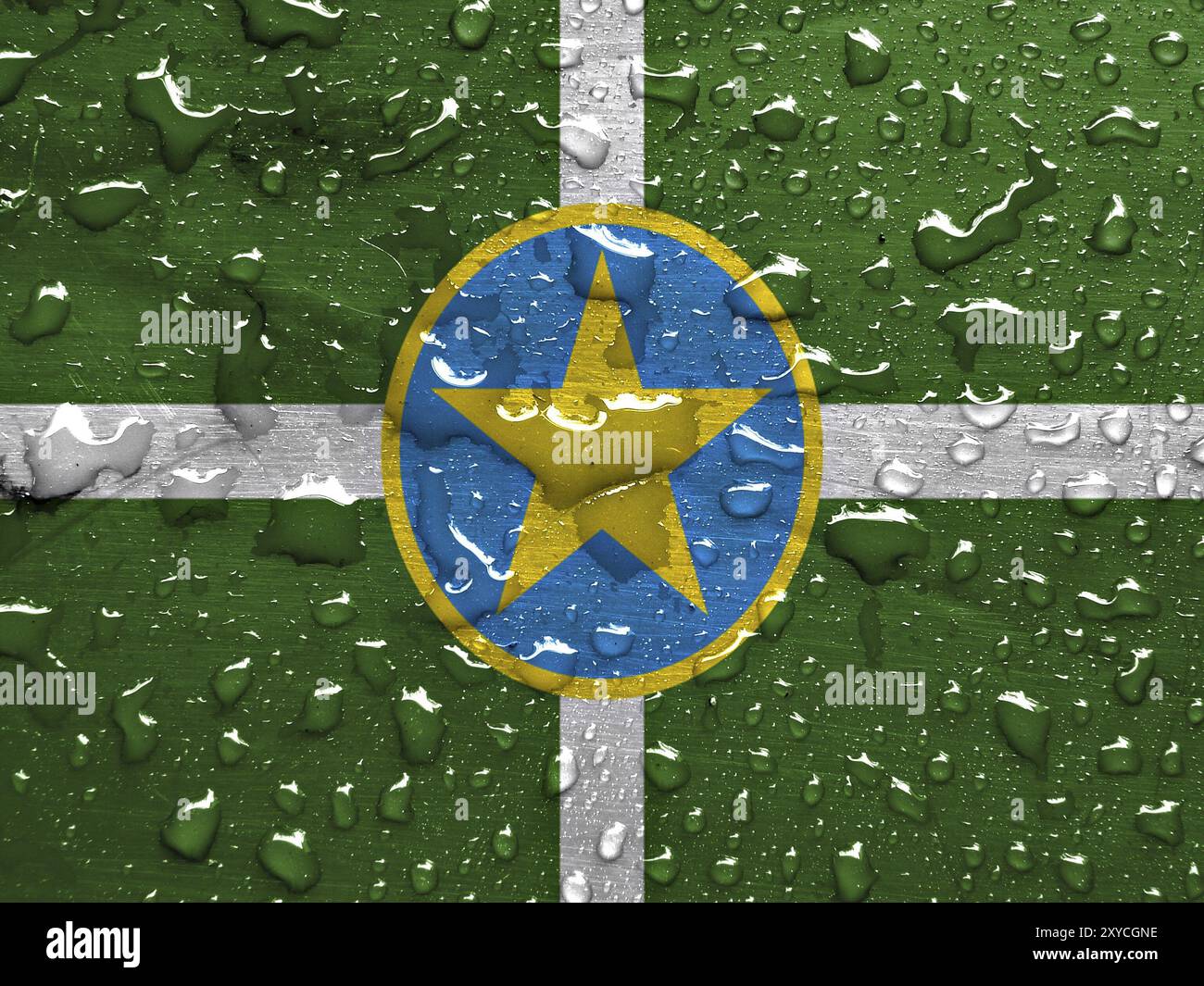Flag of Jackson with rain drops Stock Photo - Alamy