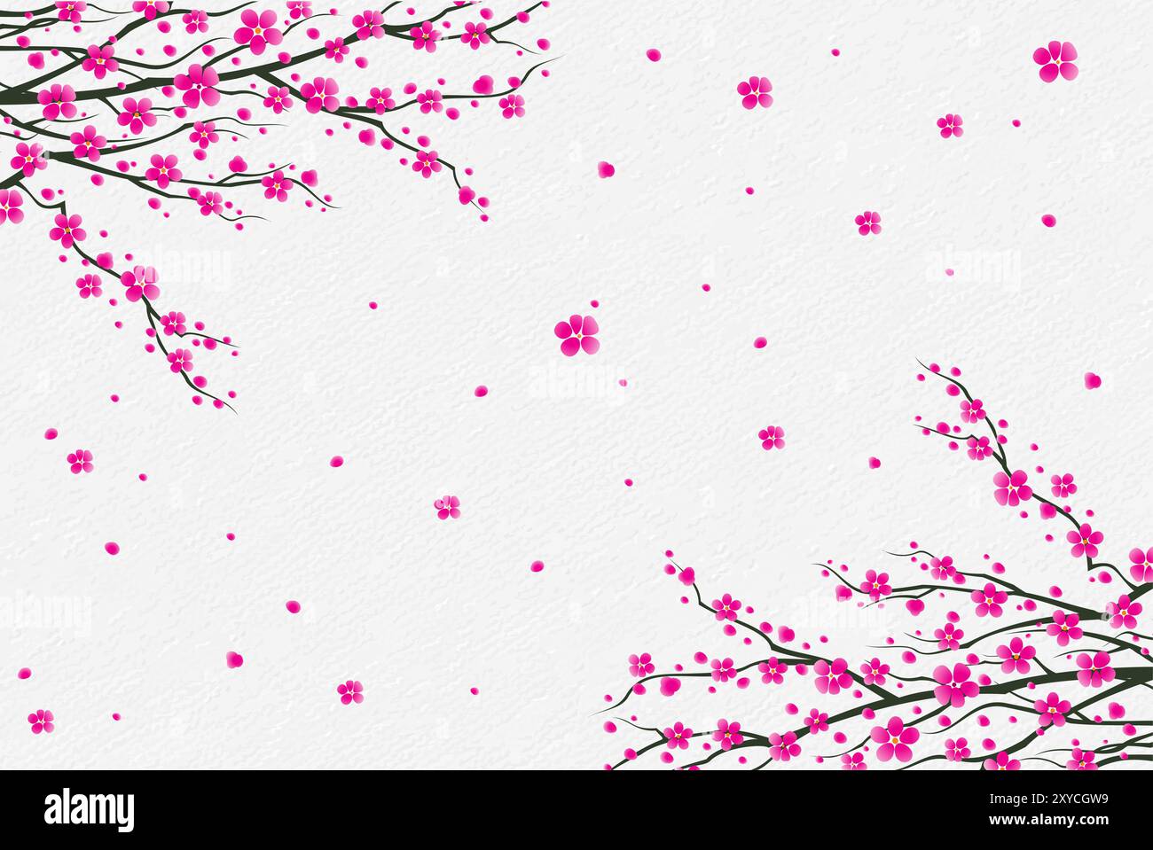 Pink japanese tree blossom in Stock Vector Images - Alamy
