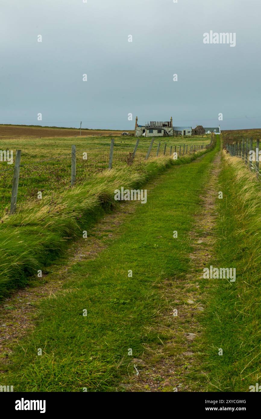 Papa Stour is one of the Shetland Islands in Scotland, with a ...