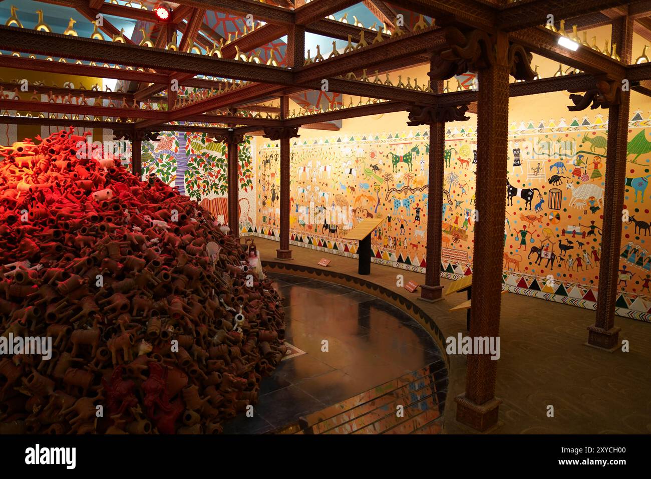 Folk arts inside the of Art Gallery. Cultural Village - AADIVART ...