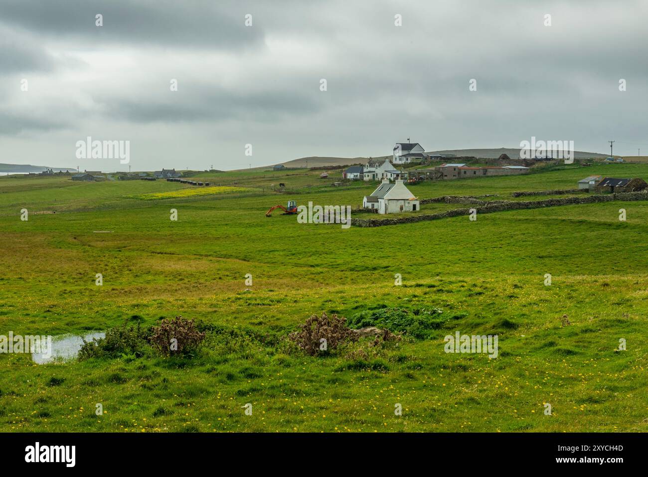 Papa Stour is one of the Shetland Islands in Scotland, with a ...