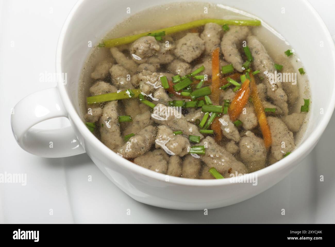 Liver spaetzle soup hi-res stock photography and images - Alamy