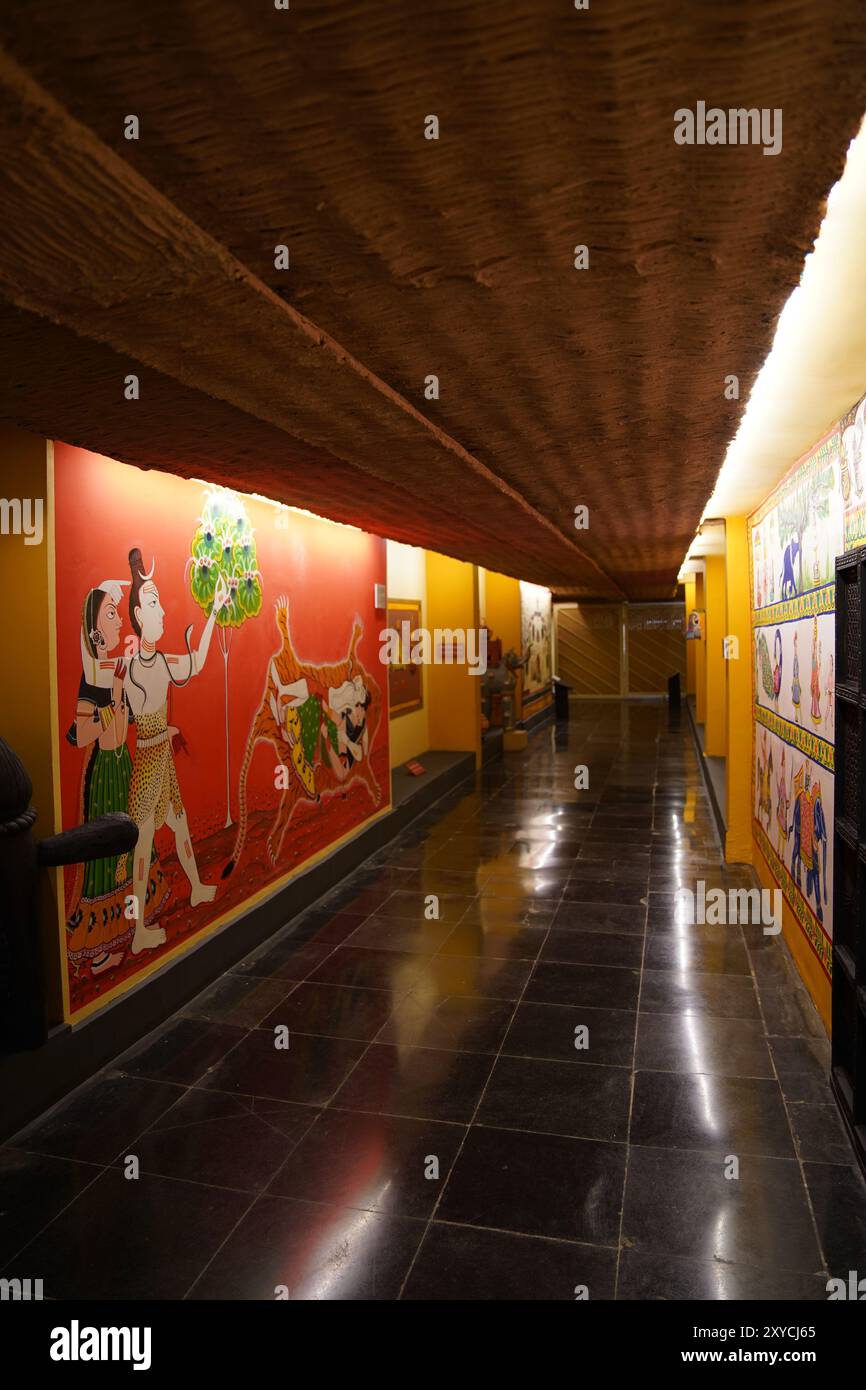 Folk arts inside the of Art Gallery. Cultural Village - AADIVART ...