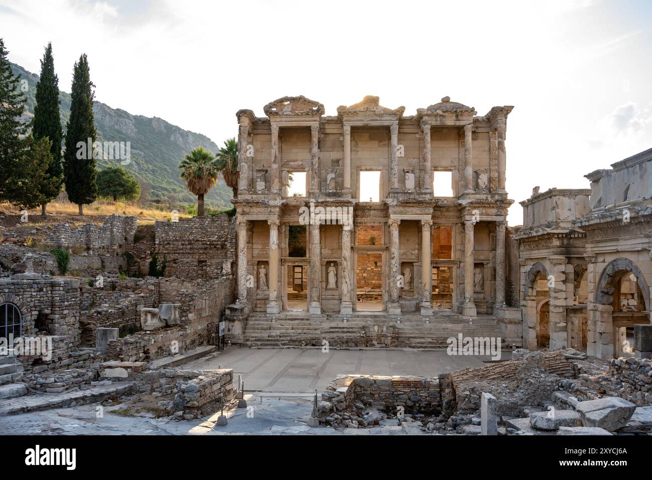 Celsus library in the Ancient City of Ephesus with its magnificent view ...