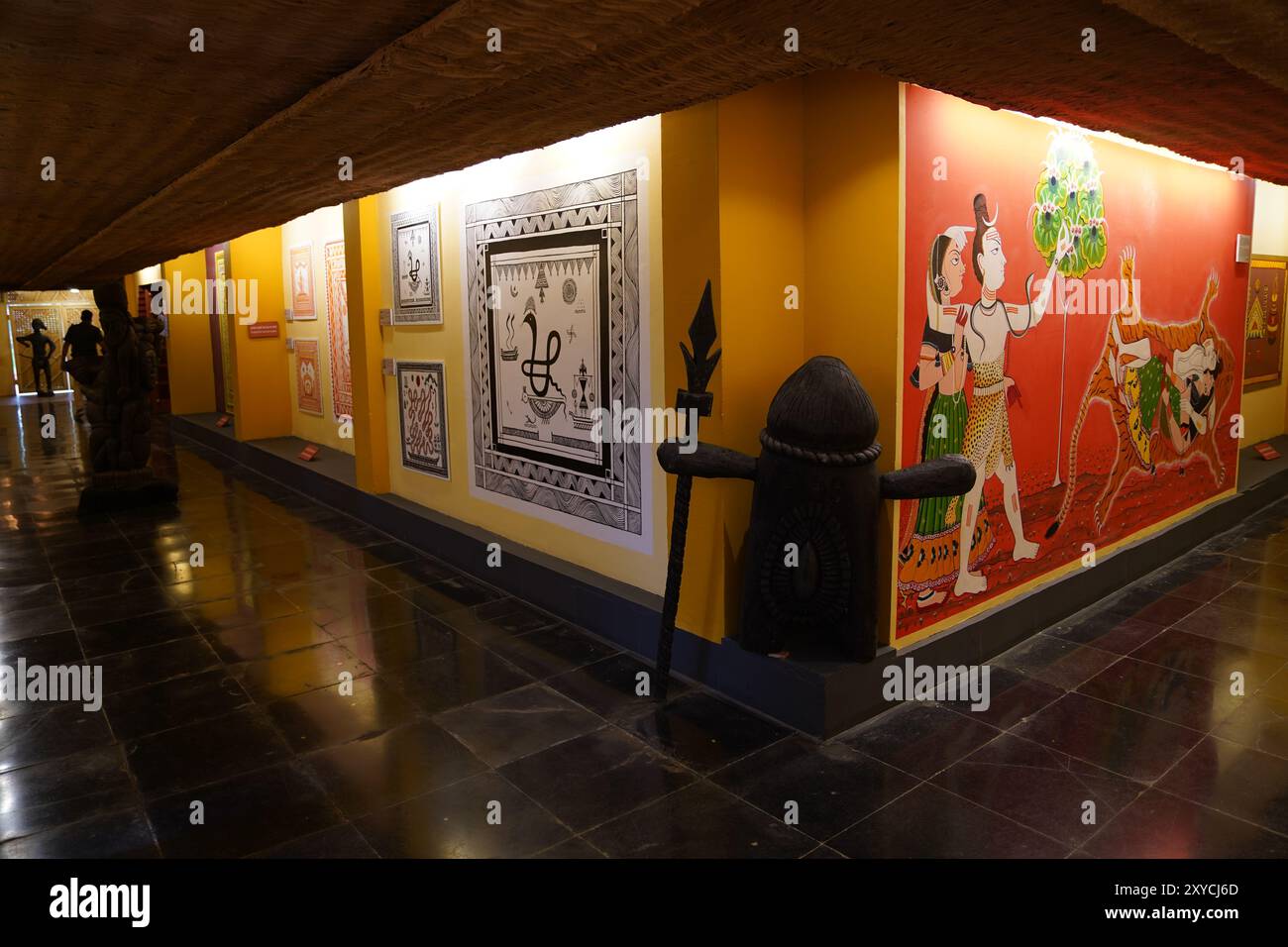 Folk arts inside the of Art Gallery. Cultural Village - AADIVART ...