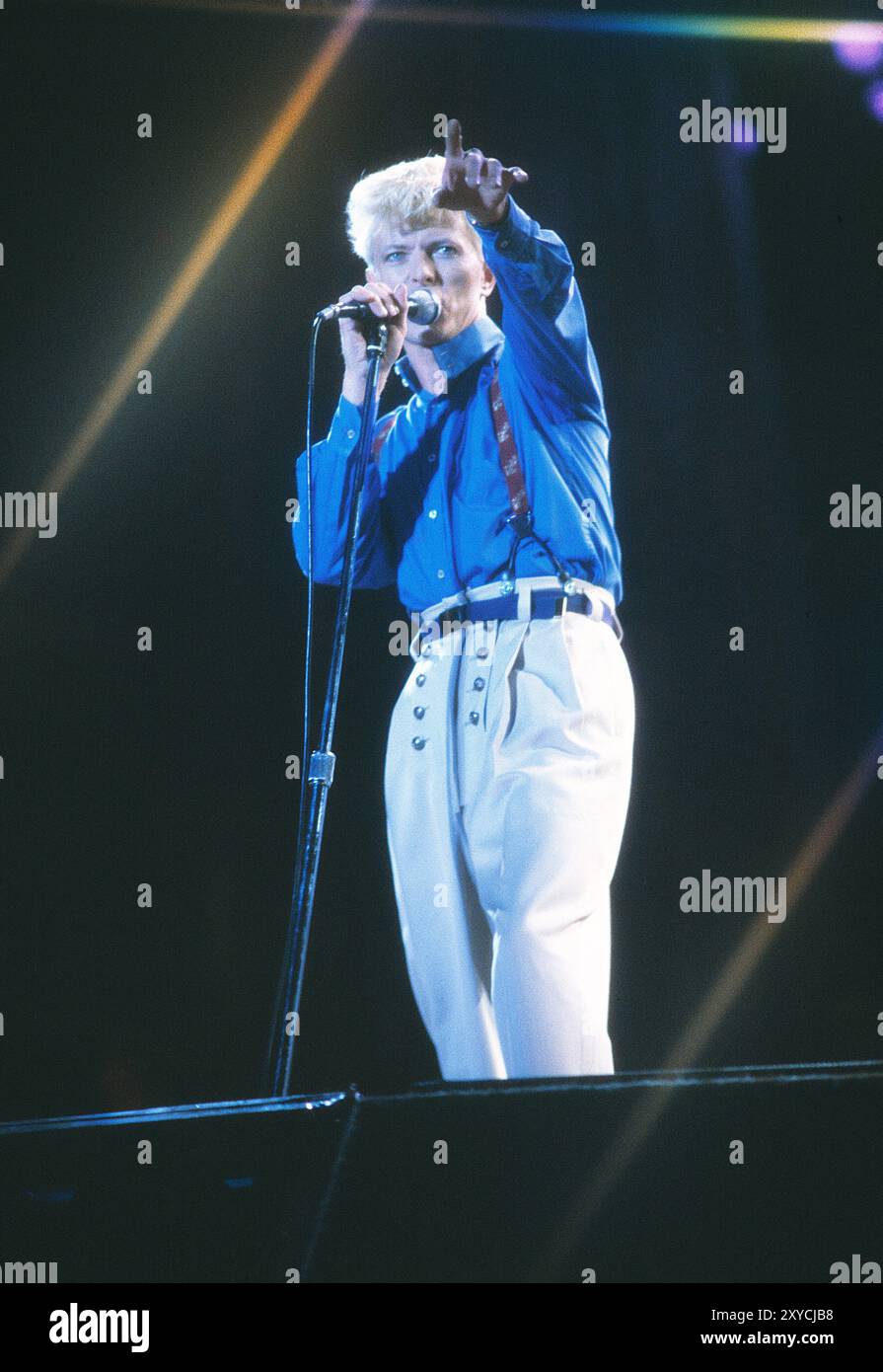 Celebrity. Music. Male Singer. David Bowie (1947 - 2016). Performing on ...