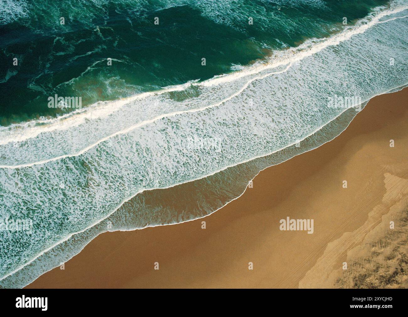 Australia. New South Wales. Aerial view of surf on beach Stock Photo ...