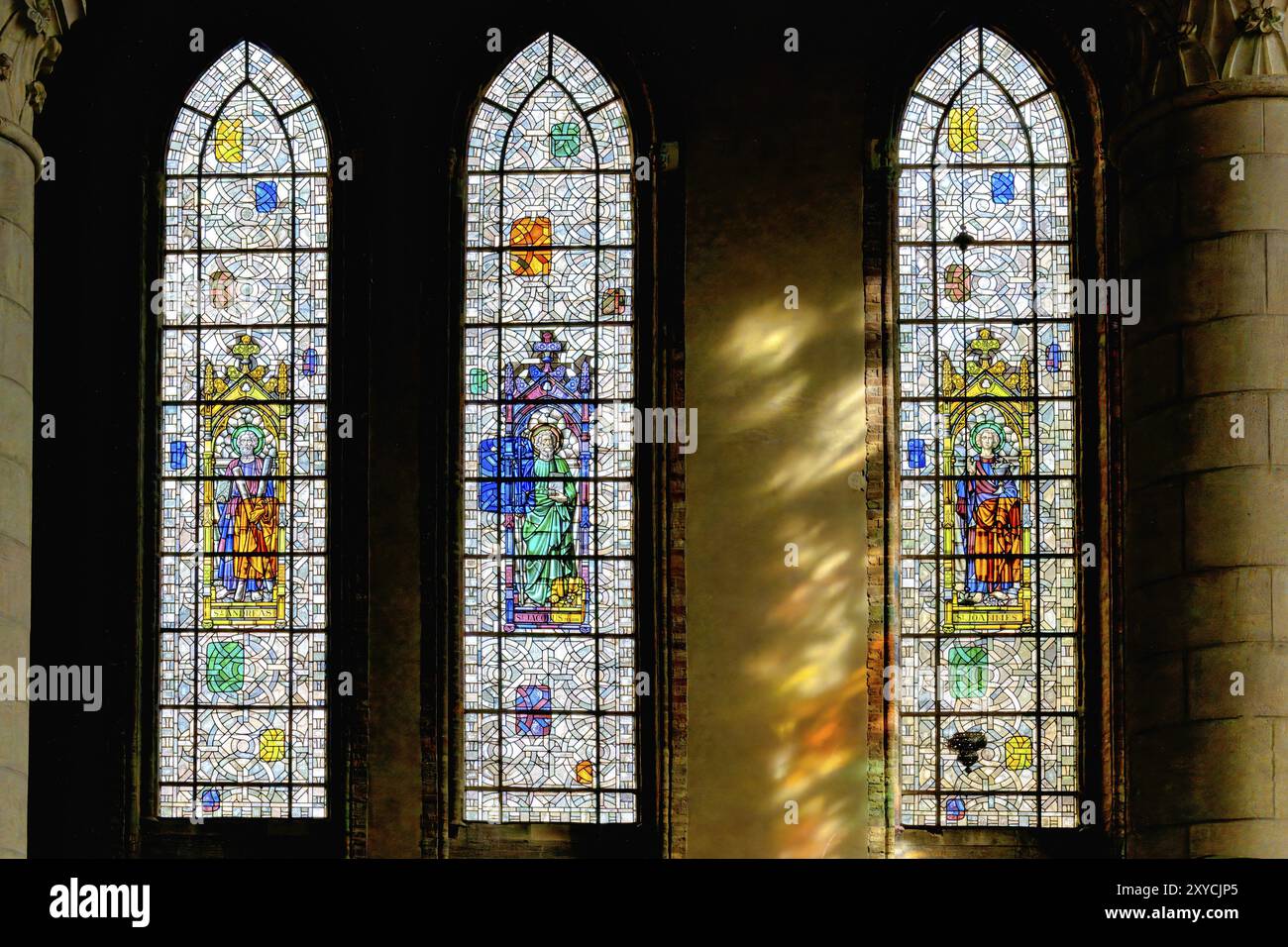 Our Lady Church, Stained-glass window, Nieuwpoort, West Flanders ...