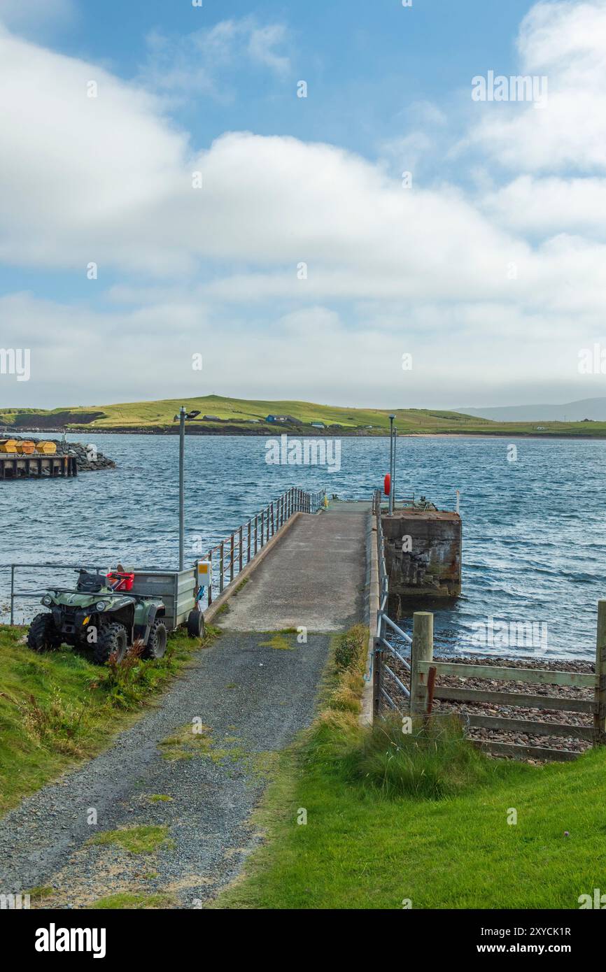Papa Stour is one of the Shetland Islands in Scotland, with a ...