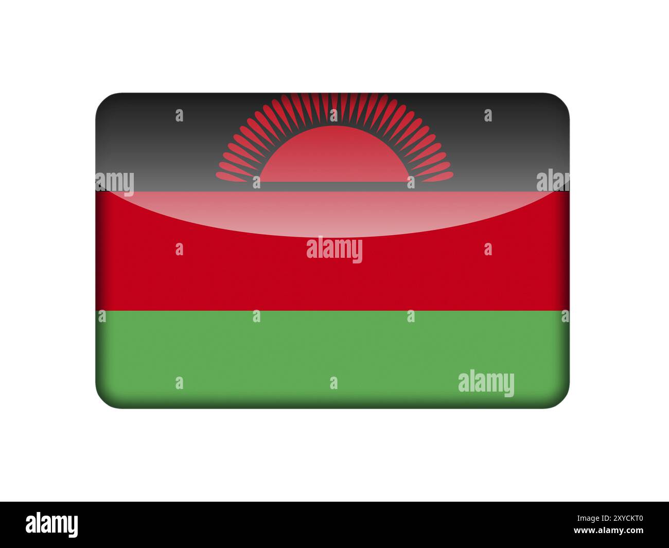 The Malawi flag in the form of a glossy icon Stock Photo - Alamy