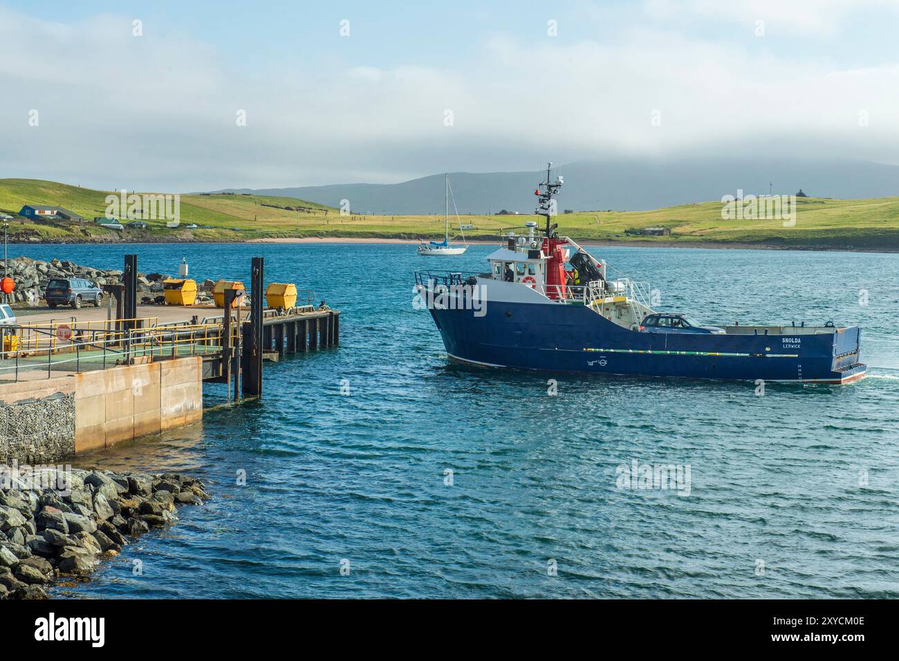 Papa Stour is one of the Shetland Islands in Scotland, with a ...