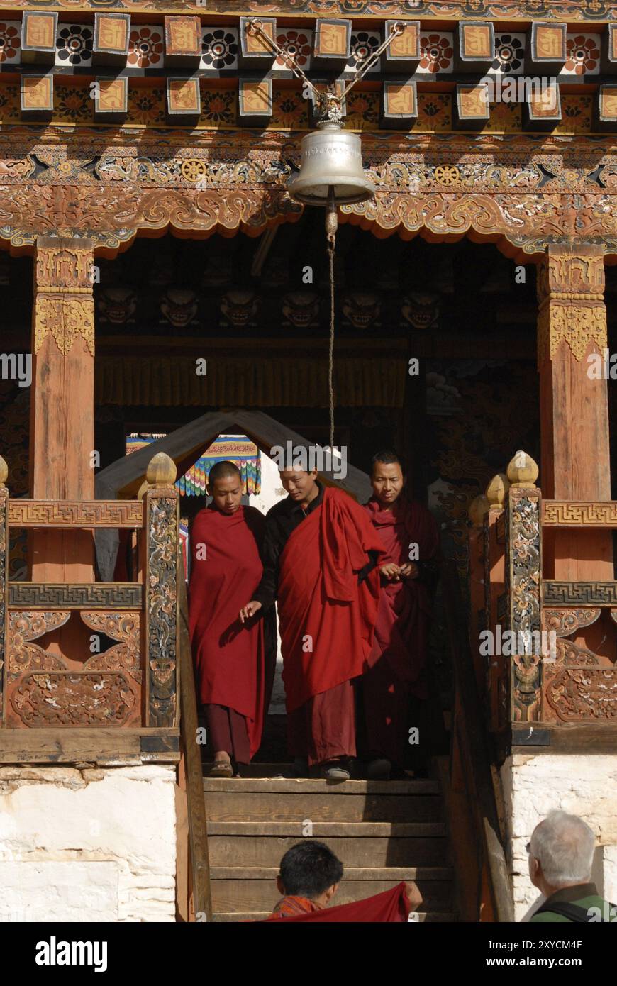 Monks at the Talo monastery during the festival (Talo Tsechu), near ...
