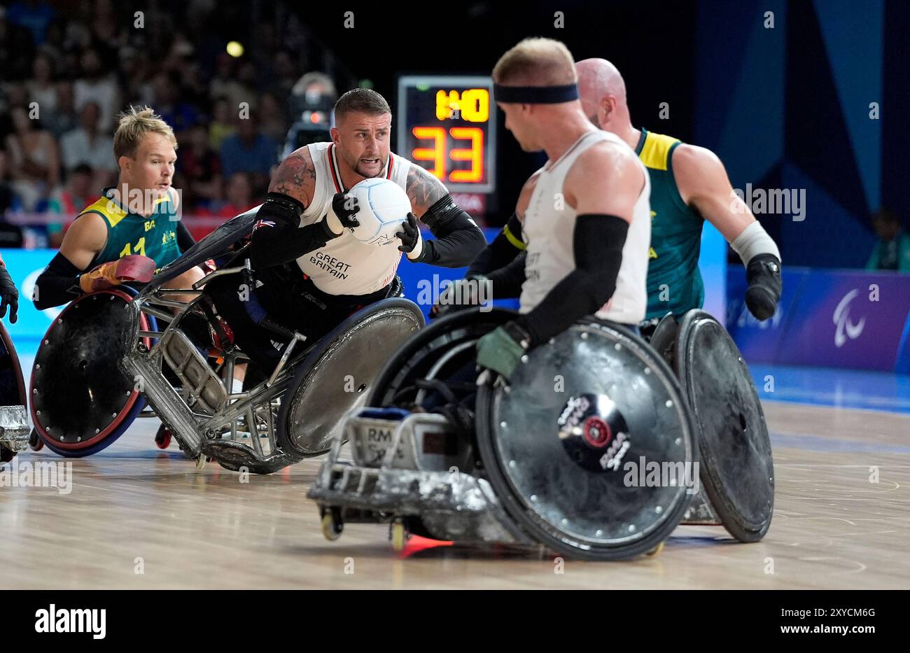Great Britain's Stuart Robinson during the wheelchair rugby at the ...