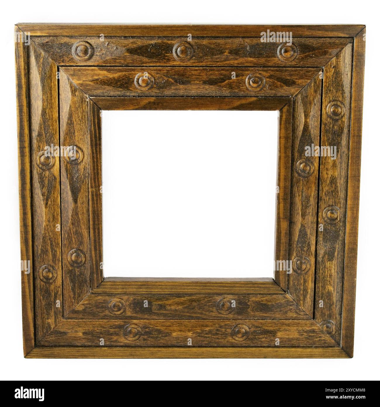 A wooden frame isolated on white background Stock Photo - Alamy