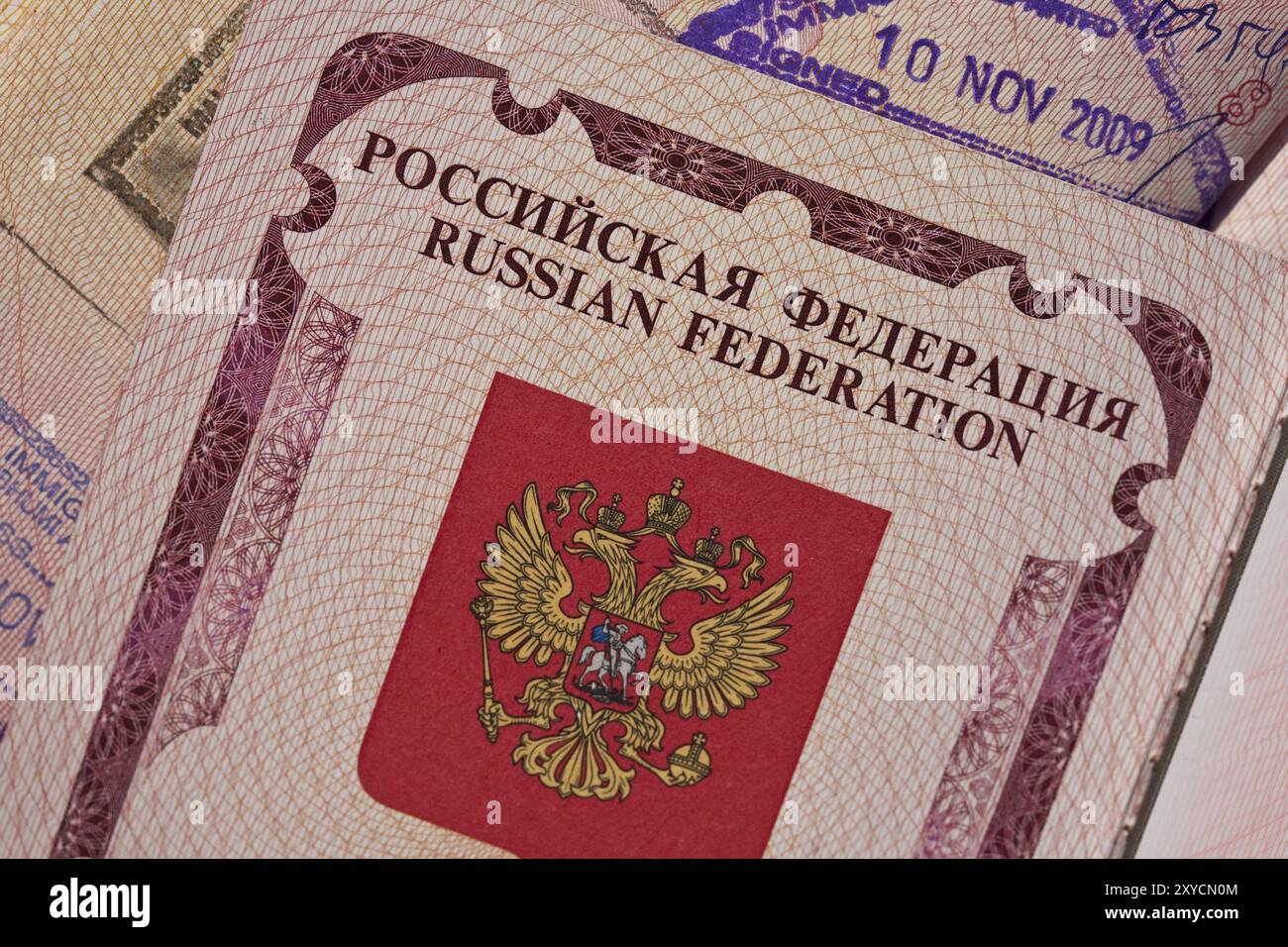 Russian passport stamp hi-res stock photography and images - Alamy