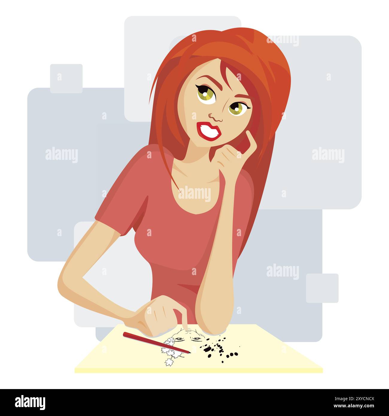 Painting of heads Cut Out Stock Images & Pictures - Alamy