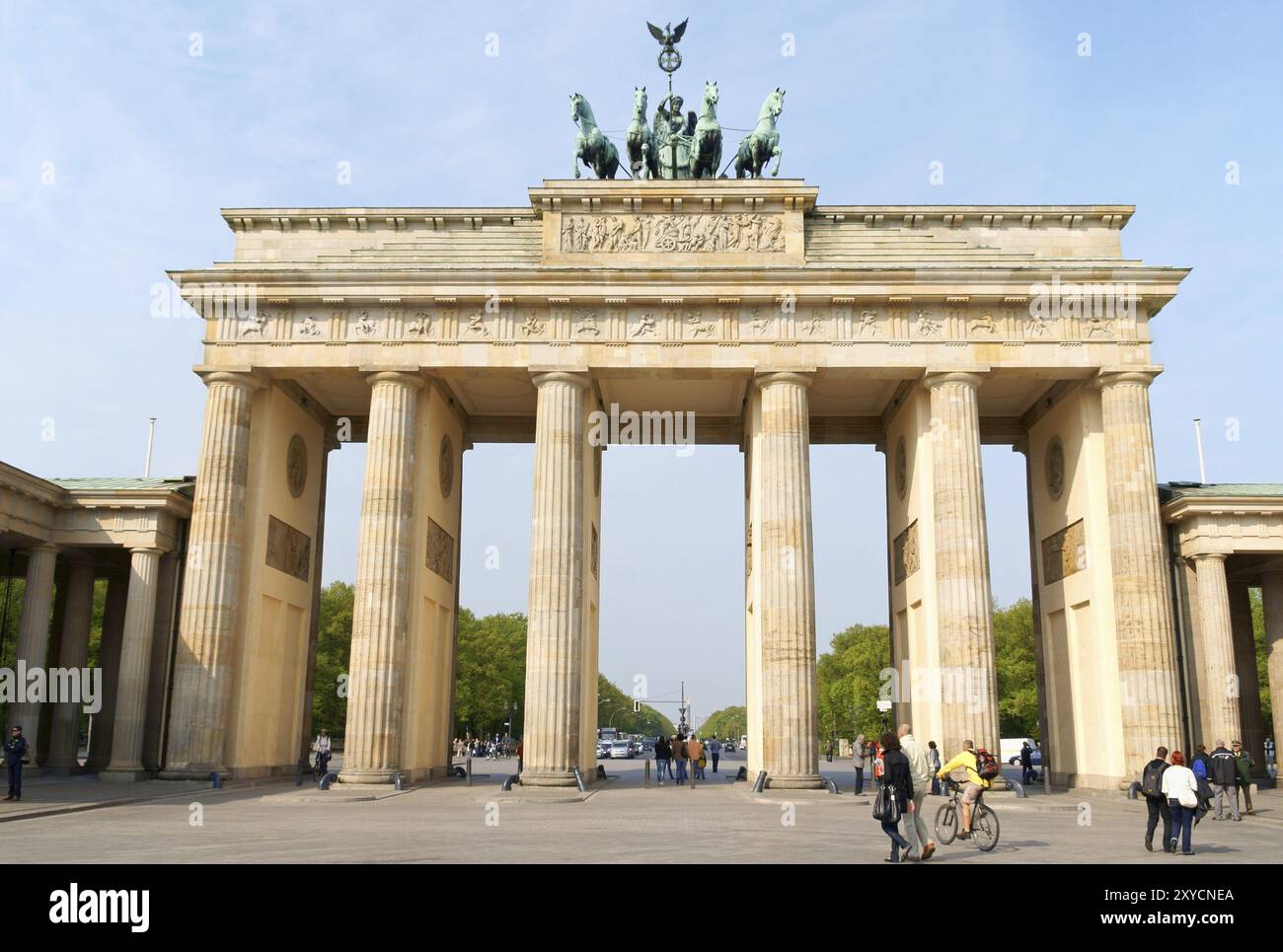 Berlin, Germany, April 17, 2009: Brandenburg Gate and the Quadriga ...