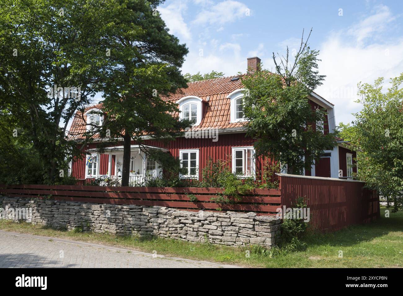 Typical coloured wooden houses hi-res stock photography and images - Alamy