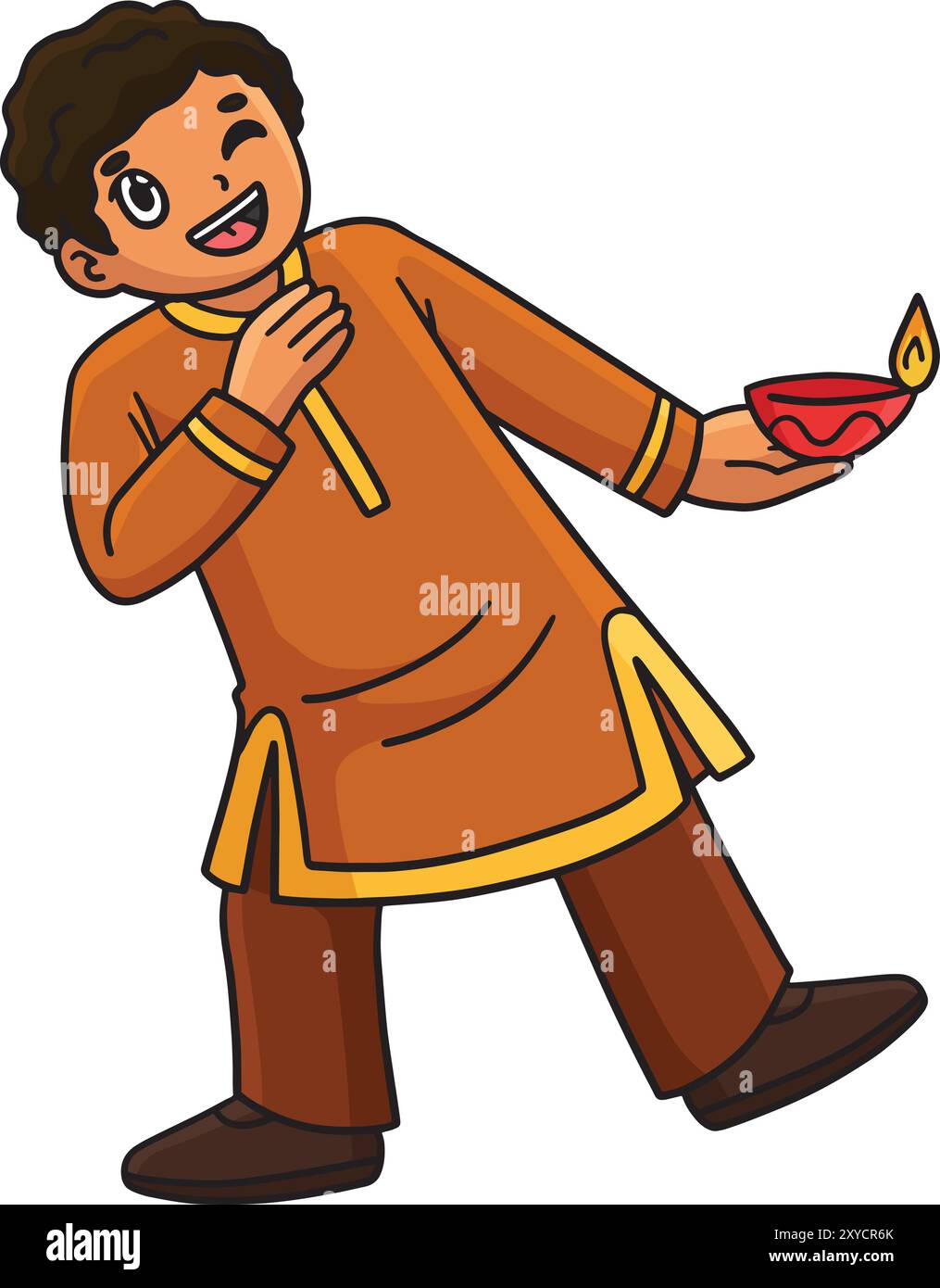 Diwali Boy Dancing Cartoon Colored Clipart Stock Vector Image & Art - Alamy