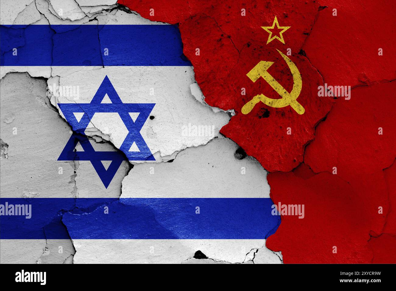 Flags of Israel and Soviet Union Stock Photo - Alamy