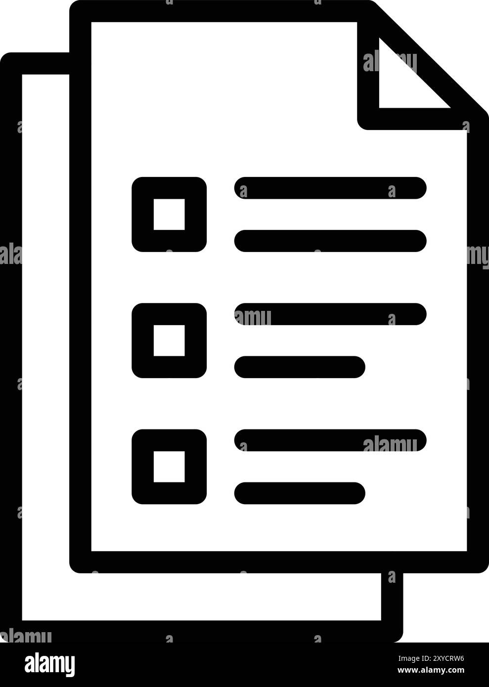 Document vector icon Black and White Stock Photos & Images - Alamy