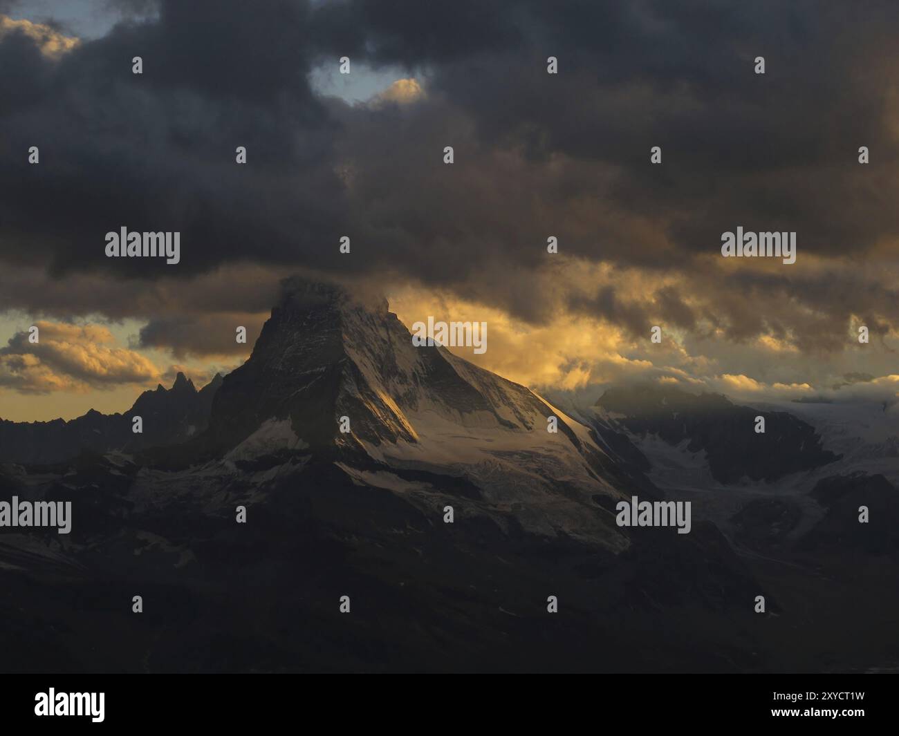 Evening clouds about matterhorn hi-res stock photography and images - Alamy