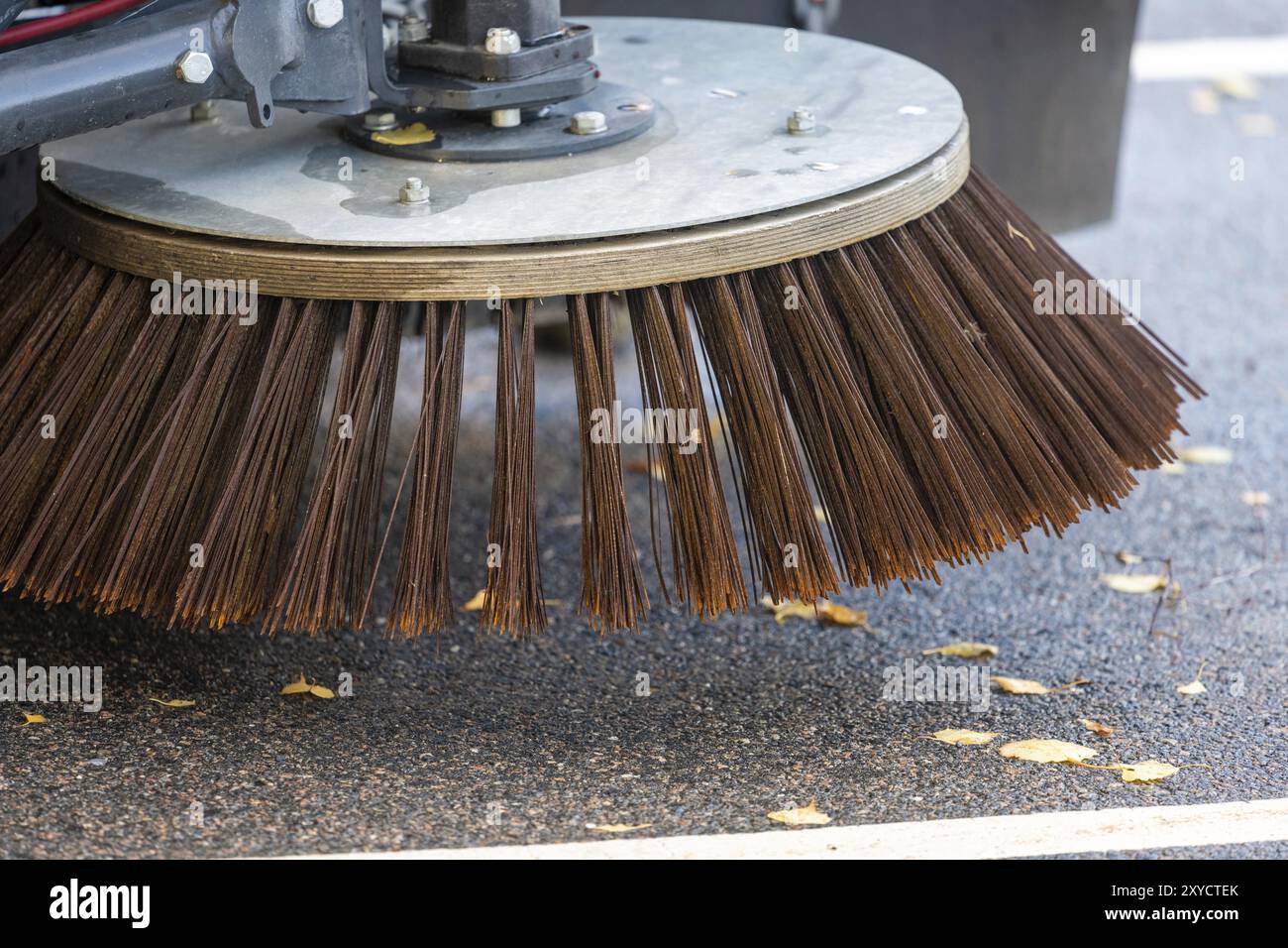 Detail of a sweeper machine Stock Photo - Alamy