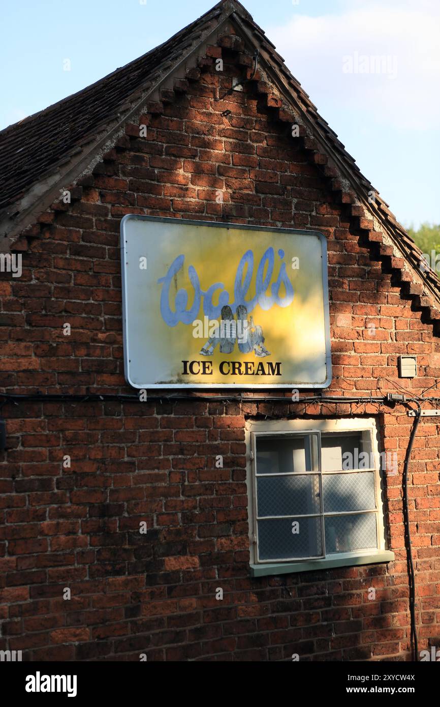 Walls ice cream old advertising advert sign on side of building ...