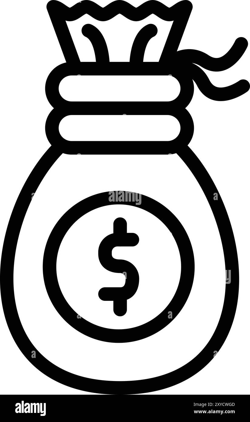 Sack money bag dollar Black and White Stock Photos & Images - Alamy