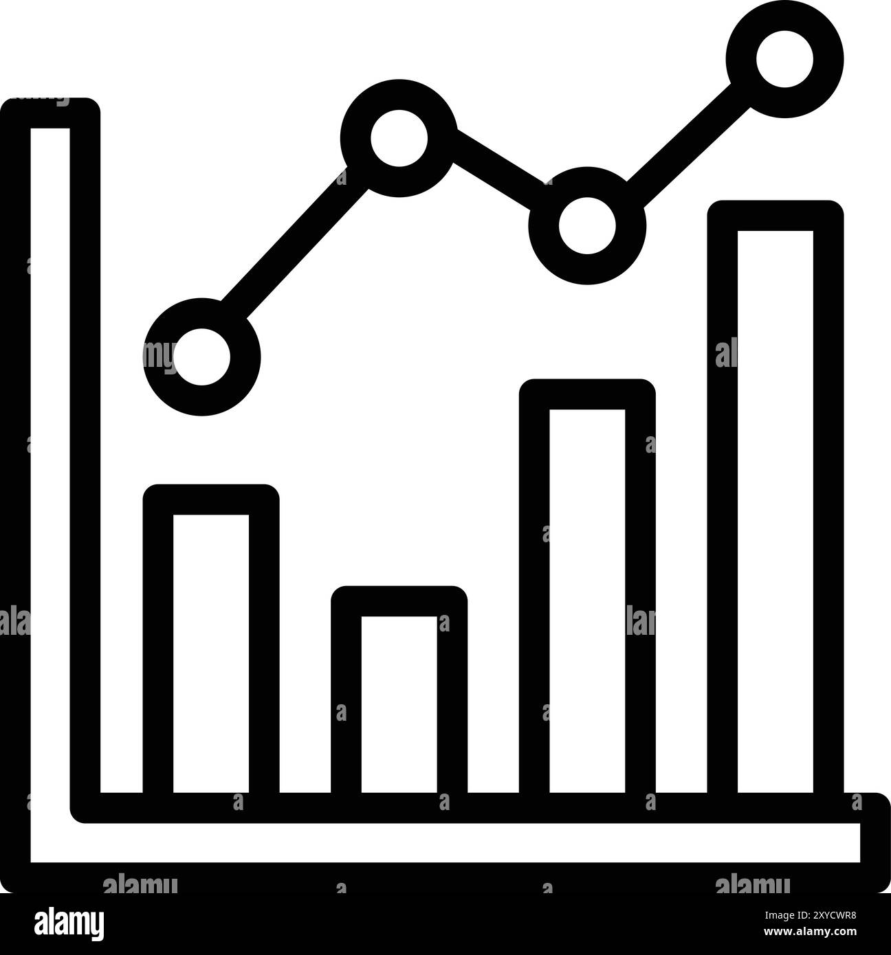 Line chart Vector Icon Design Illustration Stock Vector Image & Art - Alamy