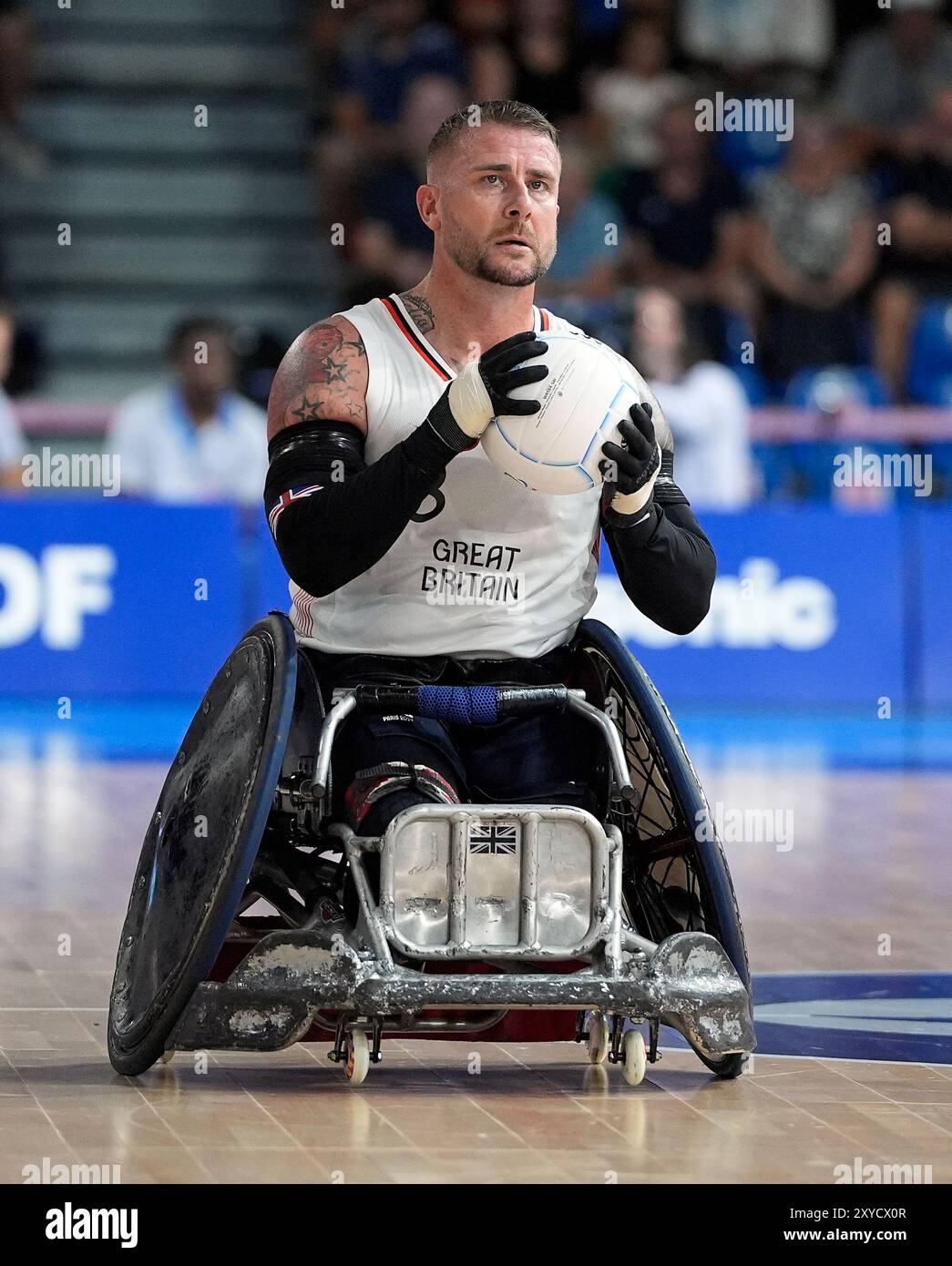 Great Britain's Stuart Robinson during the wheelchair rugby at the ...