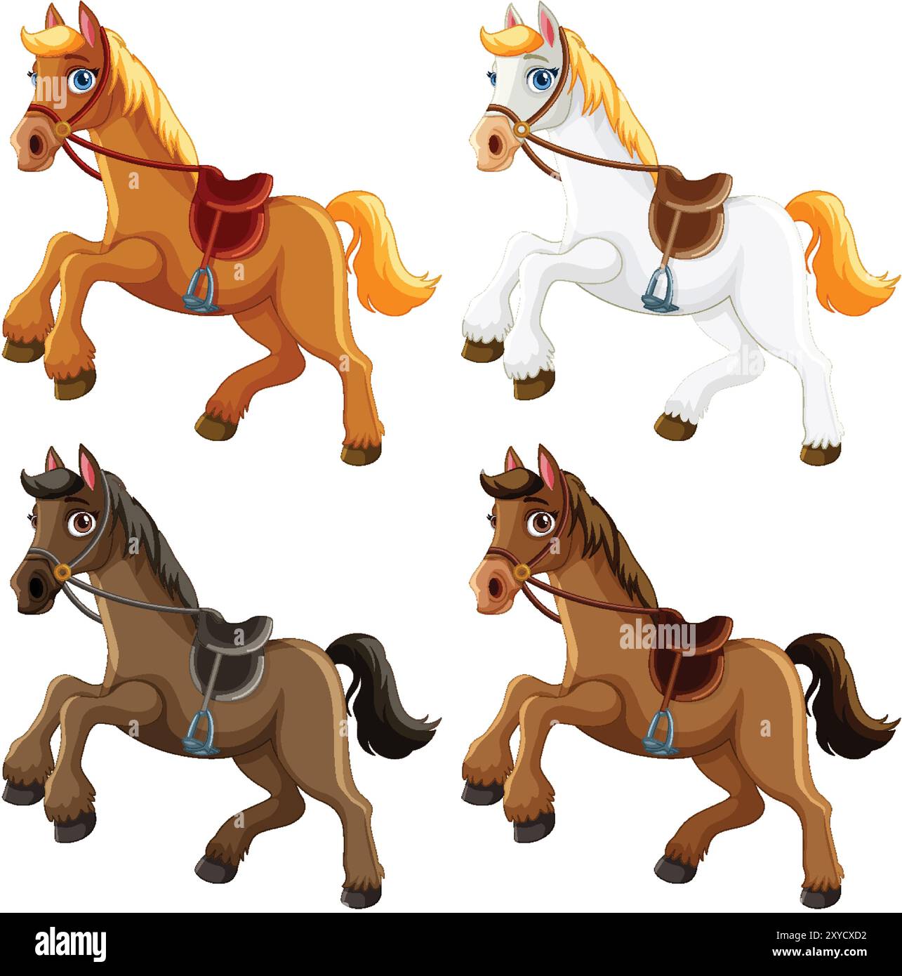 Cartoon horses hi-res stock photography and images - Alamy