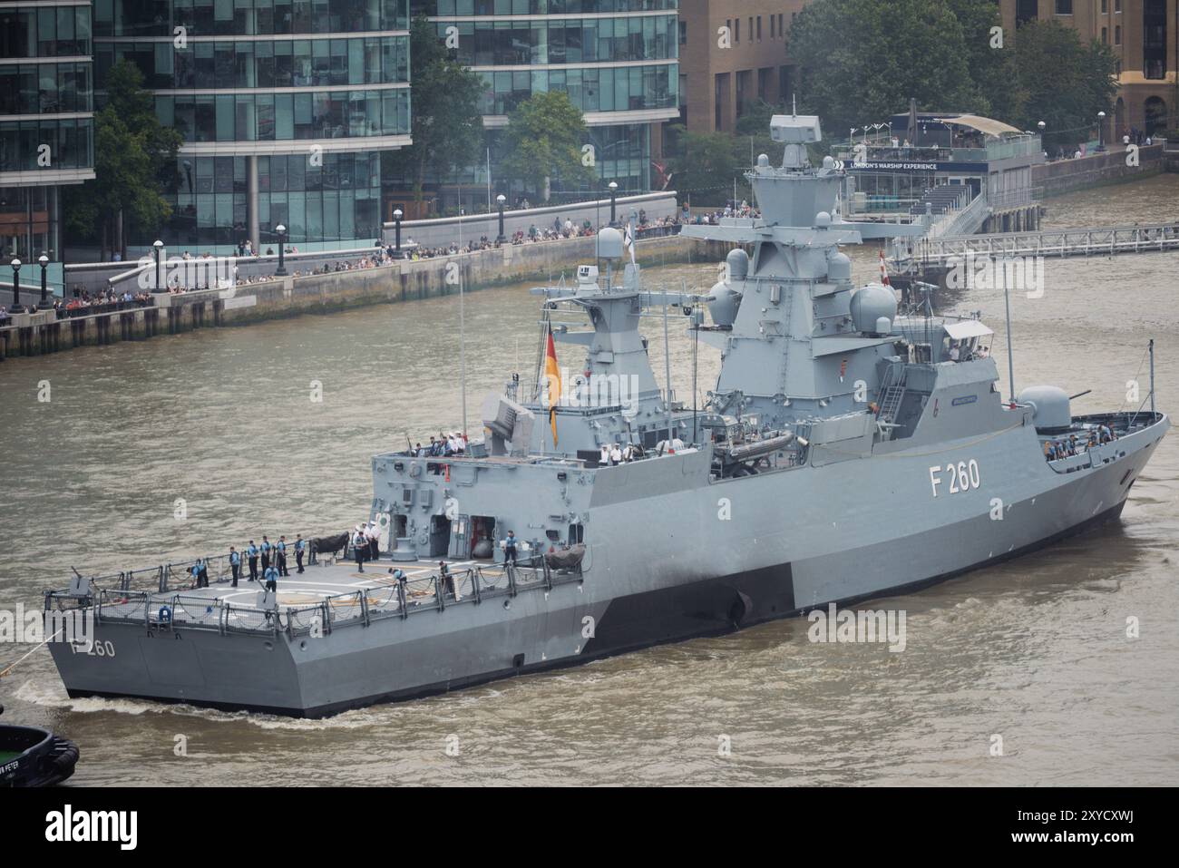 A Braunschweig (F260), the lead ship of the Braunschweig-class corvette of the German Navy, is ...