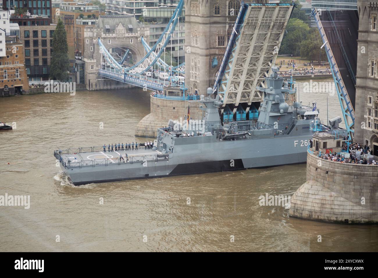 A Braunschweig (F260), the lead ship of the Braunschweig-class corvette ...