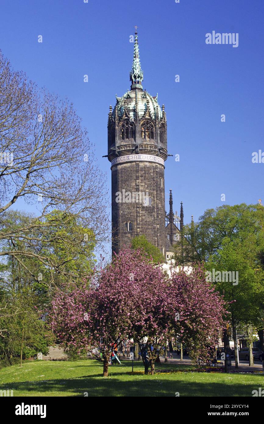 Castle church in wittenberg Martin Luther Stock Photo - Alamy