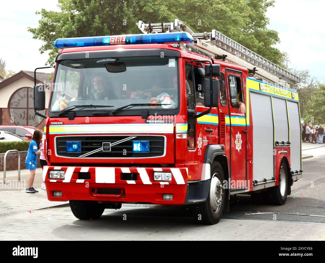 A Scottish Fire and Rescue Service tender from Gretna Fire Station ...