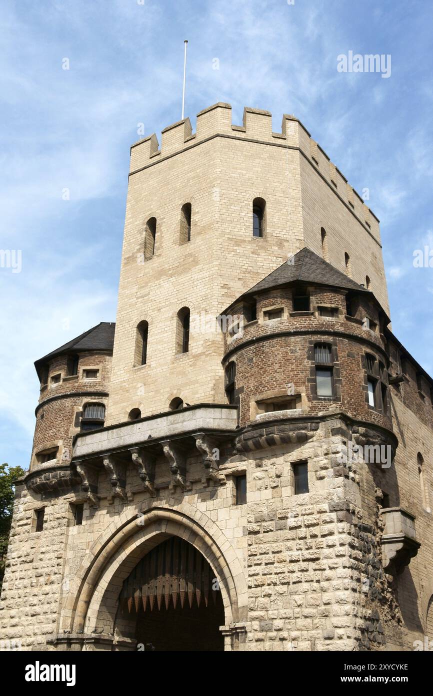 Severinstor (city gate Severin) in Cologne. Built during the 13th ...